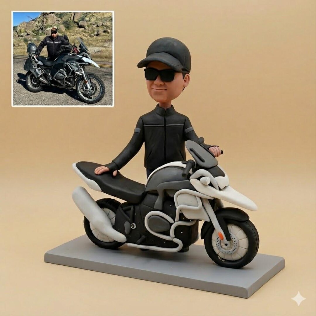 Personalized Biker Bobblehead, Custom Man and BMW GS Motorcycle ...