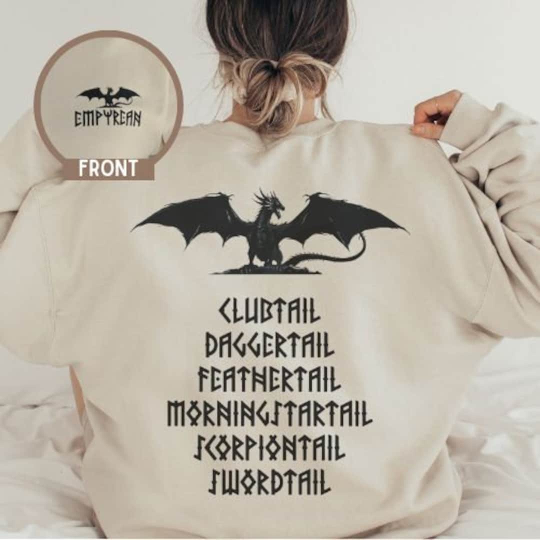 Fourth Wing Sweatshirt Dragons, Empyrean Dragon Shirt, Fourth Wing ...