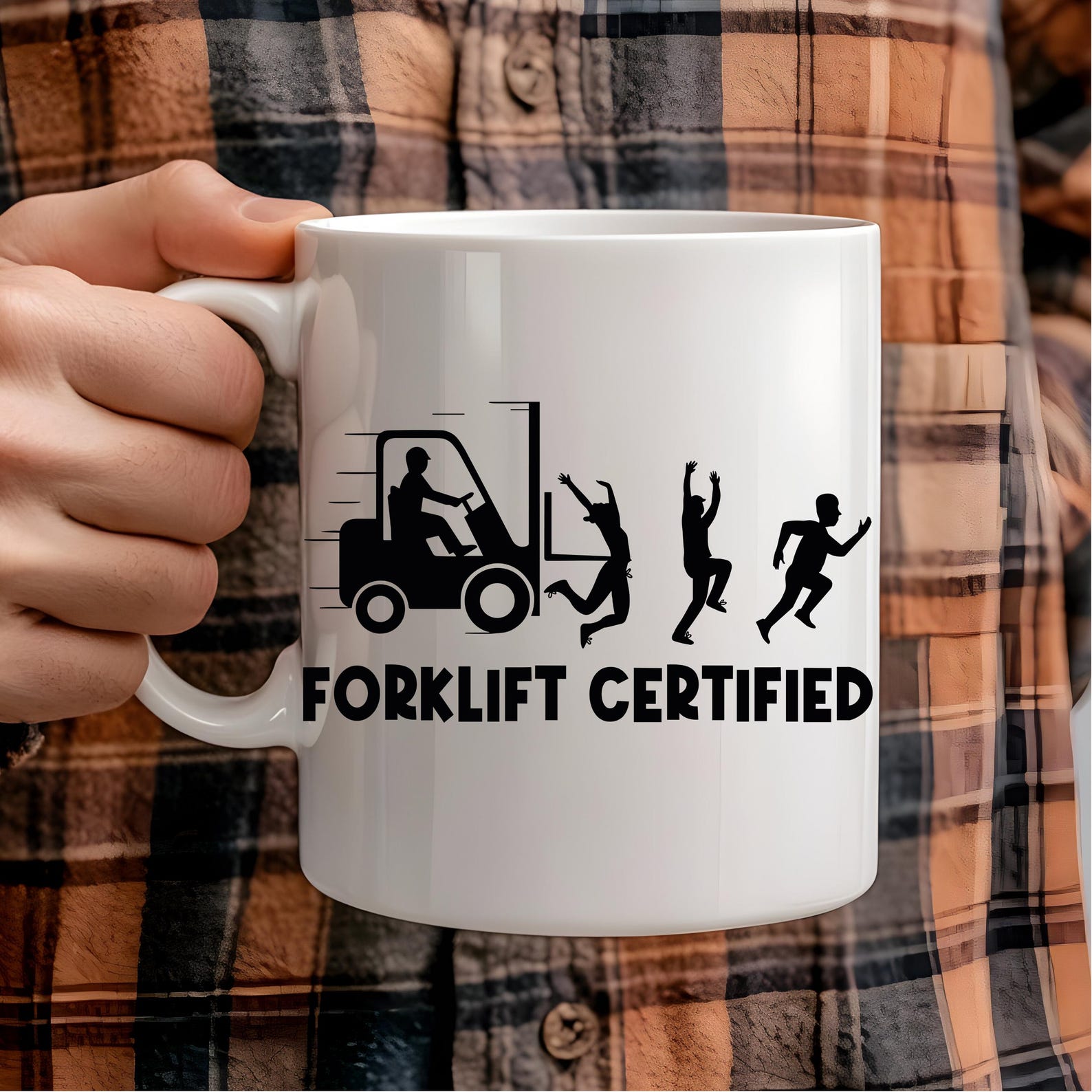 Funny Forklift Operator Retro Design, SVG PNG EPS Files (digital ...