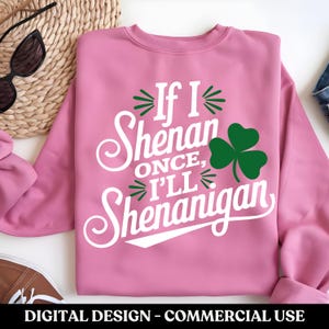 Funny St Patrick's Day Shenanigans Design, Lucky Clover PNG SVG - Etsy
