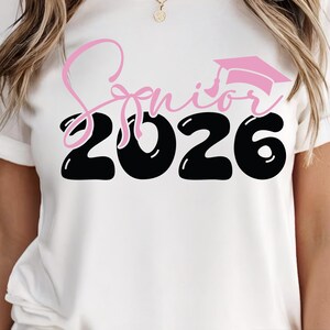 Coquette Senior 2026 Png Svg, Pink Senior Shirt Design, Class of 2026 ...