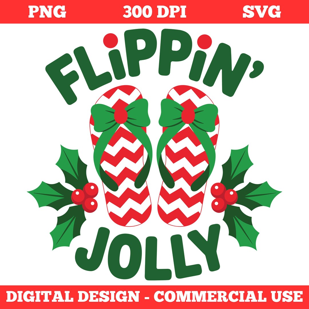 Flippin’ Jolly Christmas in July SVG PNG, Summer Holiday Flamingo Png ...