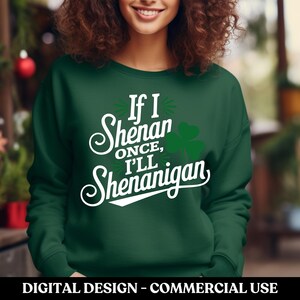 Funny St Patrick's Day Shenanigans Design, Lucky Clover PNG SVG - Etsy