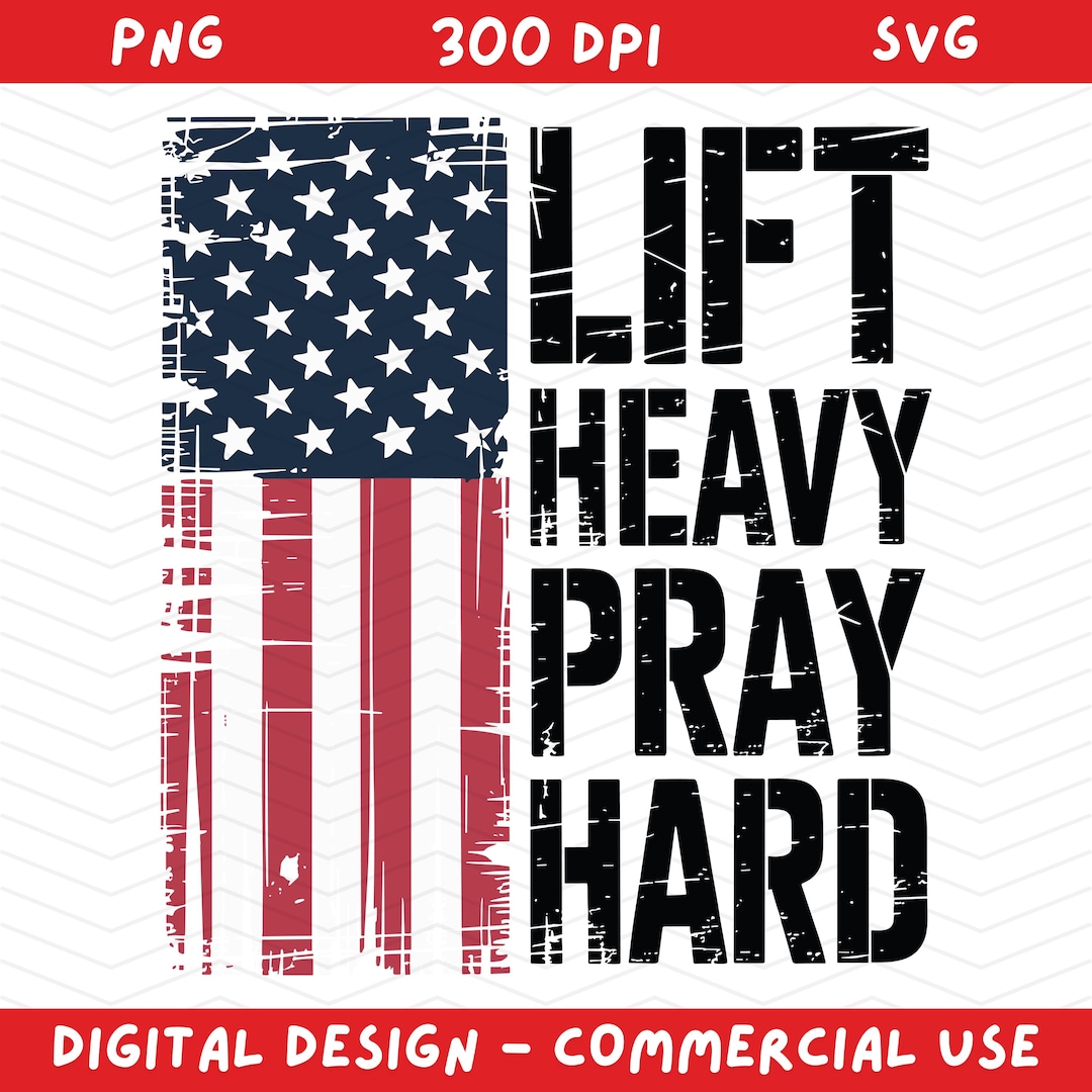 Lift Heavy Pray Hard PNG SVG – Christian Gym Shirt Design | Fitness ...