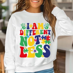 I Am Different Not Less Png Svg, Autism Awareness T-shirt Design ...