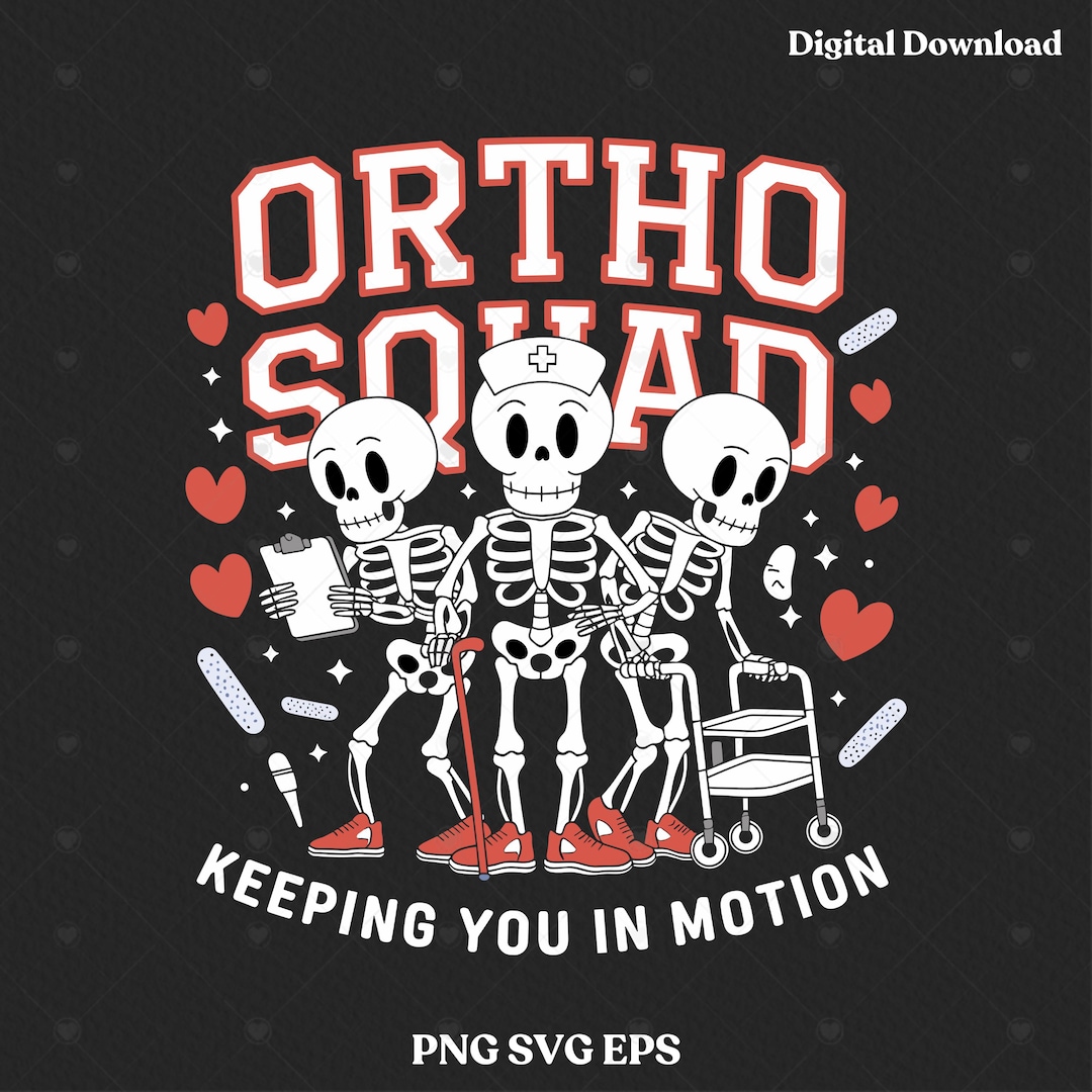 Ortho Squad Valentine's Day PNG - Skeleton Dance Digital Download, Cute ...