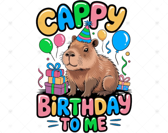Cumpleaños de capibara PNG, Feliz cumpleaños capibara Clipart, Diseño ...