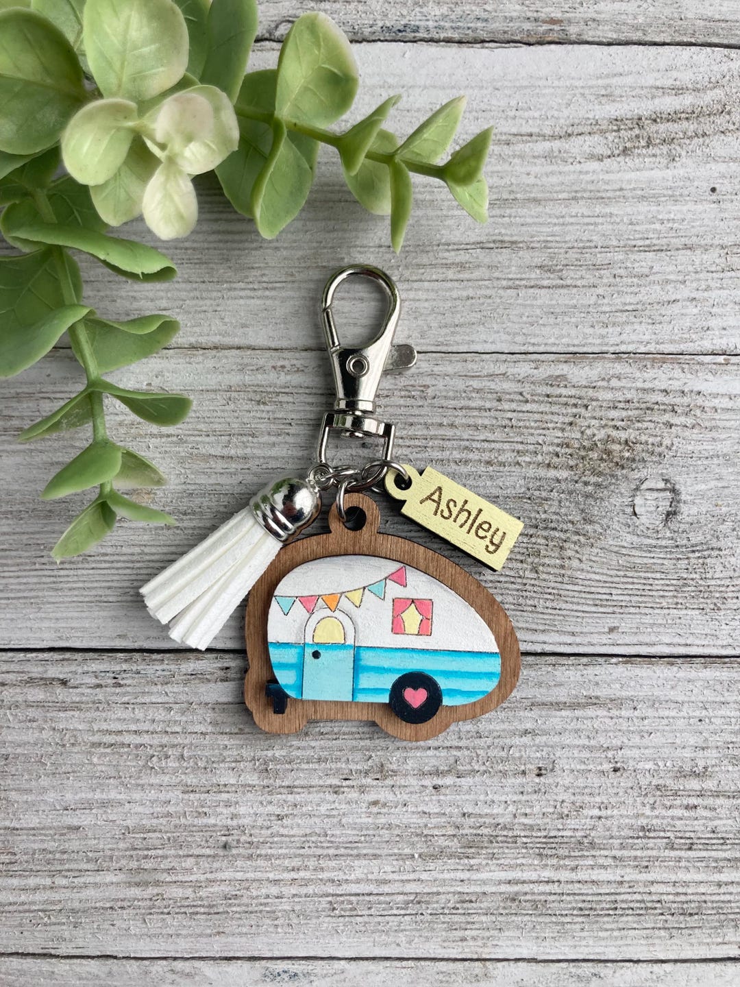 Personalized Camper Keychain: Hand-painted Camping Gift - Etsy