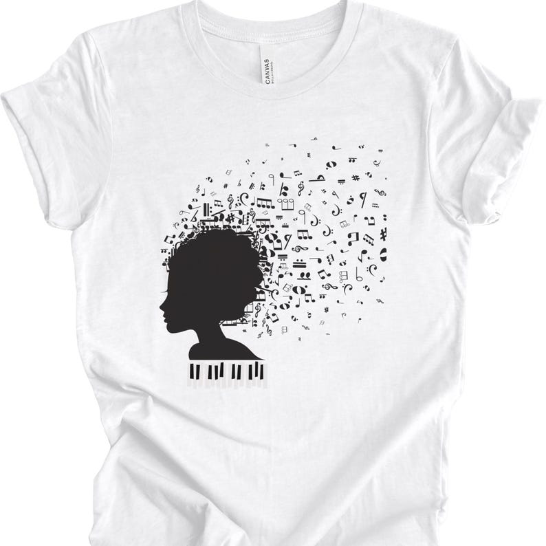 Music Notes T-shirt: Piano Keys Graphic Tee, Musician Gift - Etsy