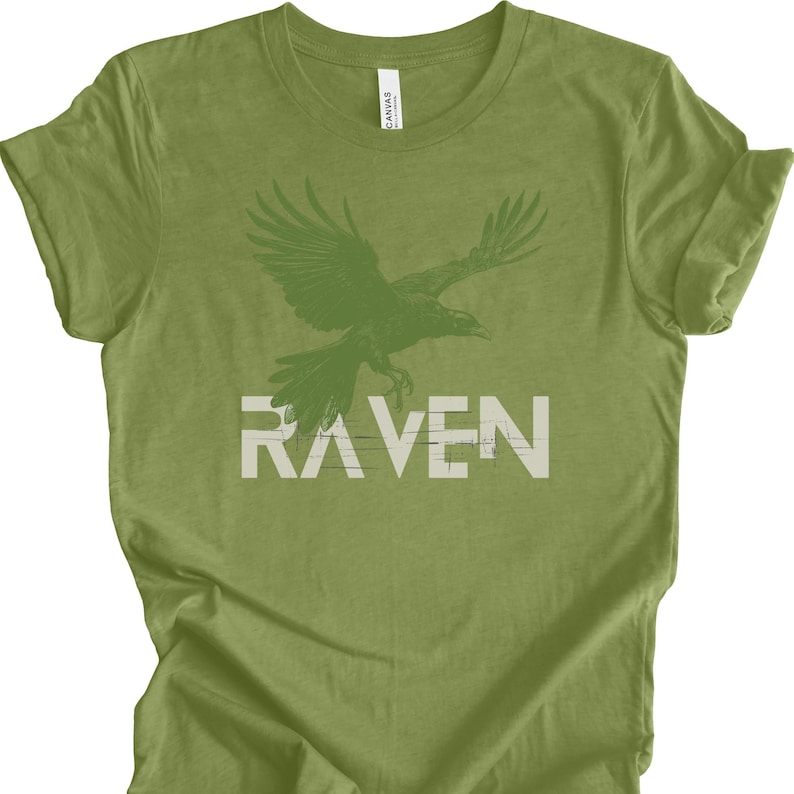 Gothic Raven T-shirt: Edgy Bird Graphic Tee - Etsy