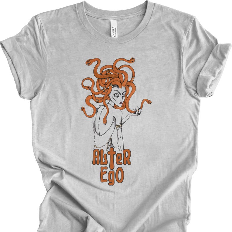 Medusa T-shirt, Greek Mythology Graphic Tee, Mythical Creature Shirt ...