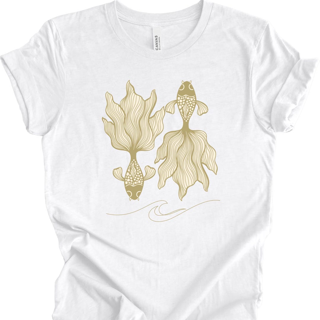 Wavy Fish Tails T-shirt: Ocean Lover Sea Life Tee - Etsy