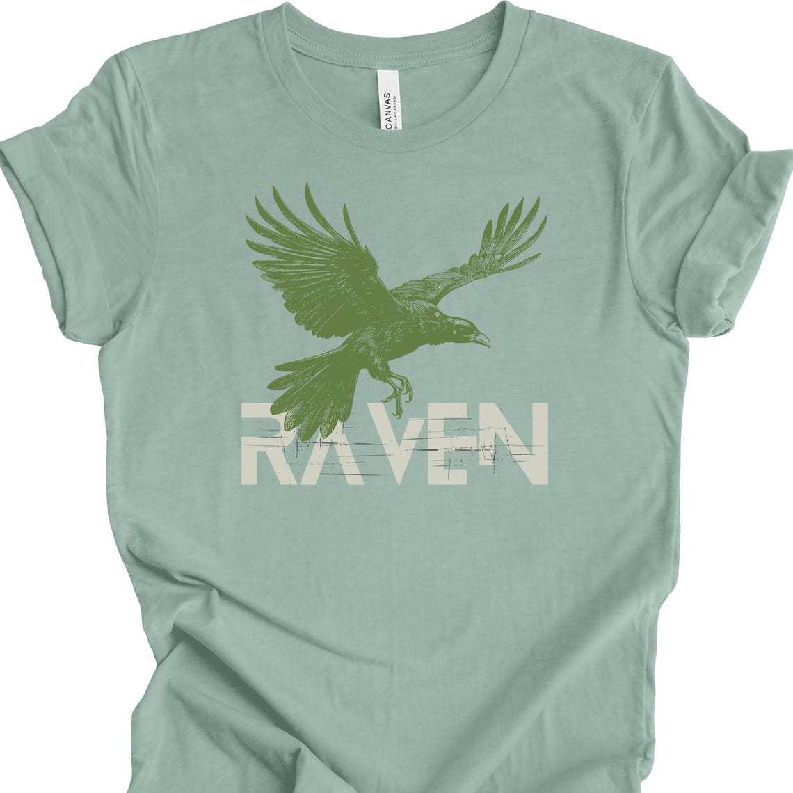 Gothic Raven T-shirt: Edgy Bird Graphic Tee - Etsy