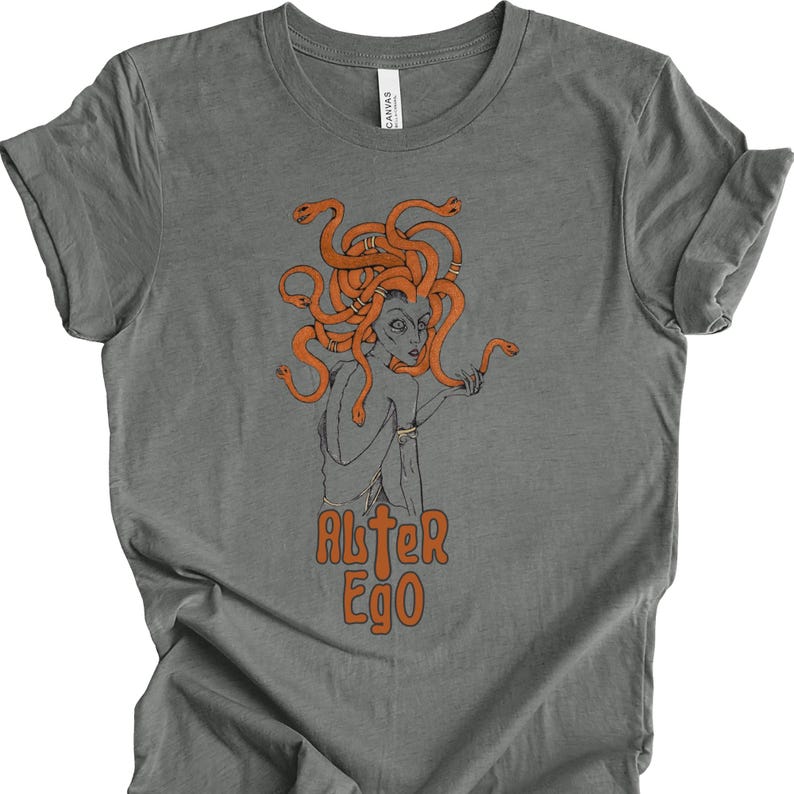 Medusa T-shirt, Greek Mythology Graphic Tee, Mythical Creature Shirt ...