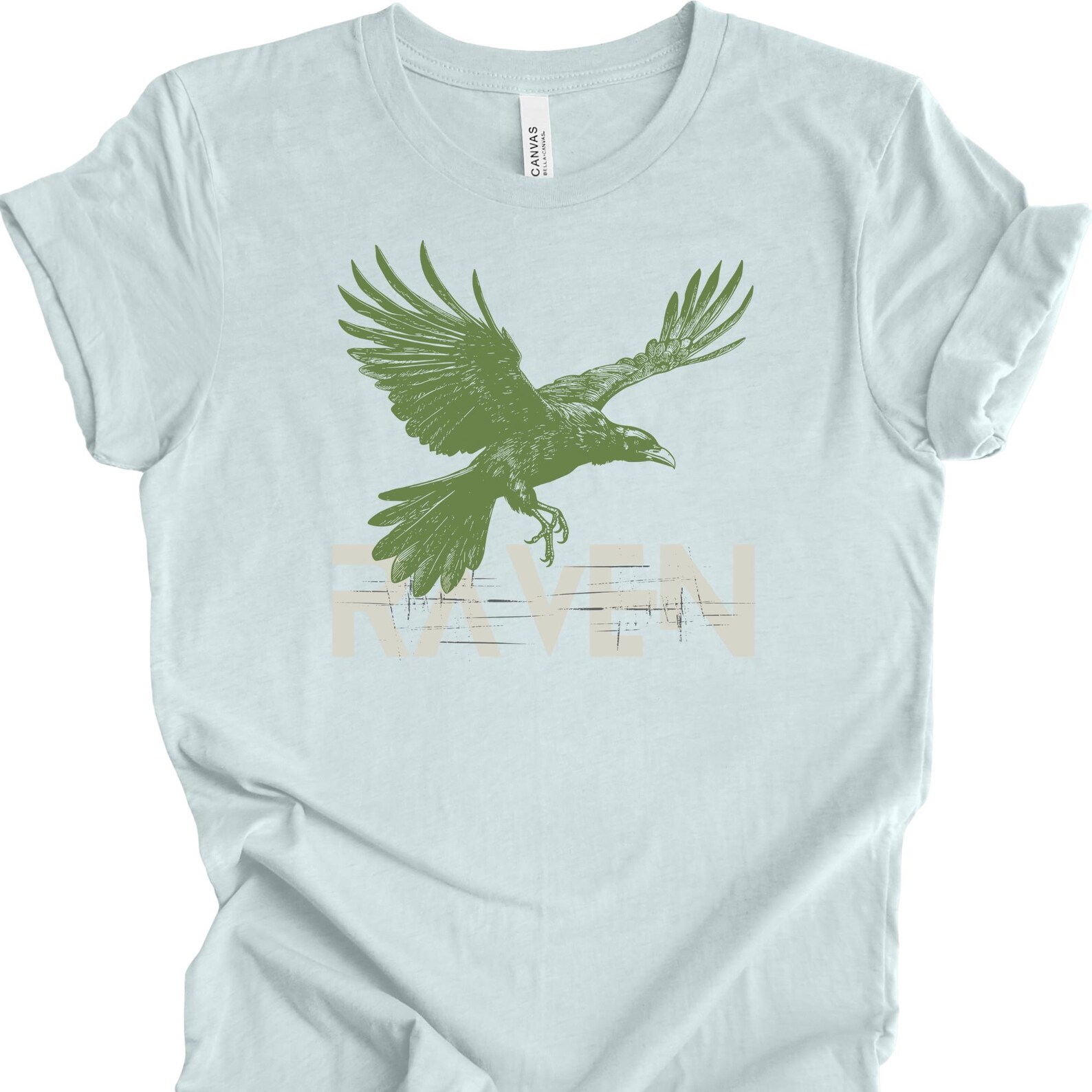 Gothic Raven T-shirt: Edgy Bird Graphic Tee - Etsy