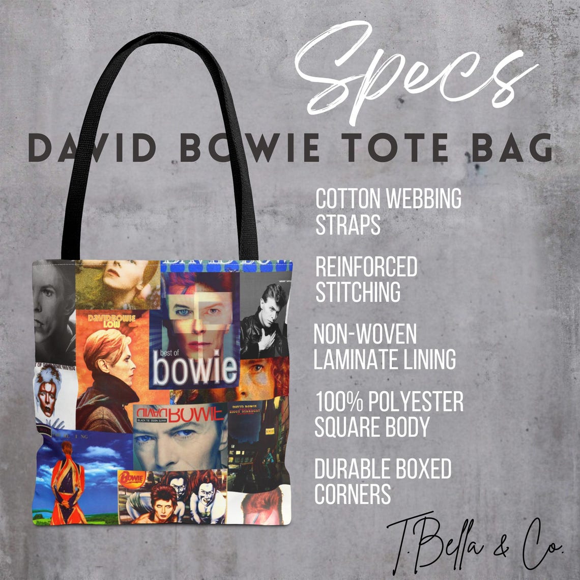 David Bowie Album Collage Tote Bag: Music Fan Gift - Etsy