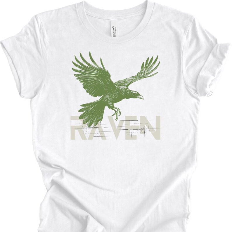 Gothic Raven T-shirt: Edgy Bird Graphic Tee - Etsy