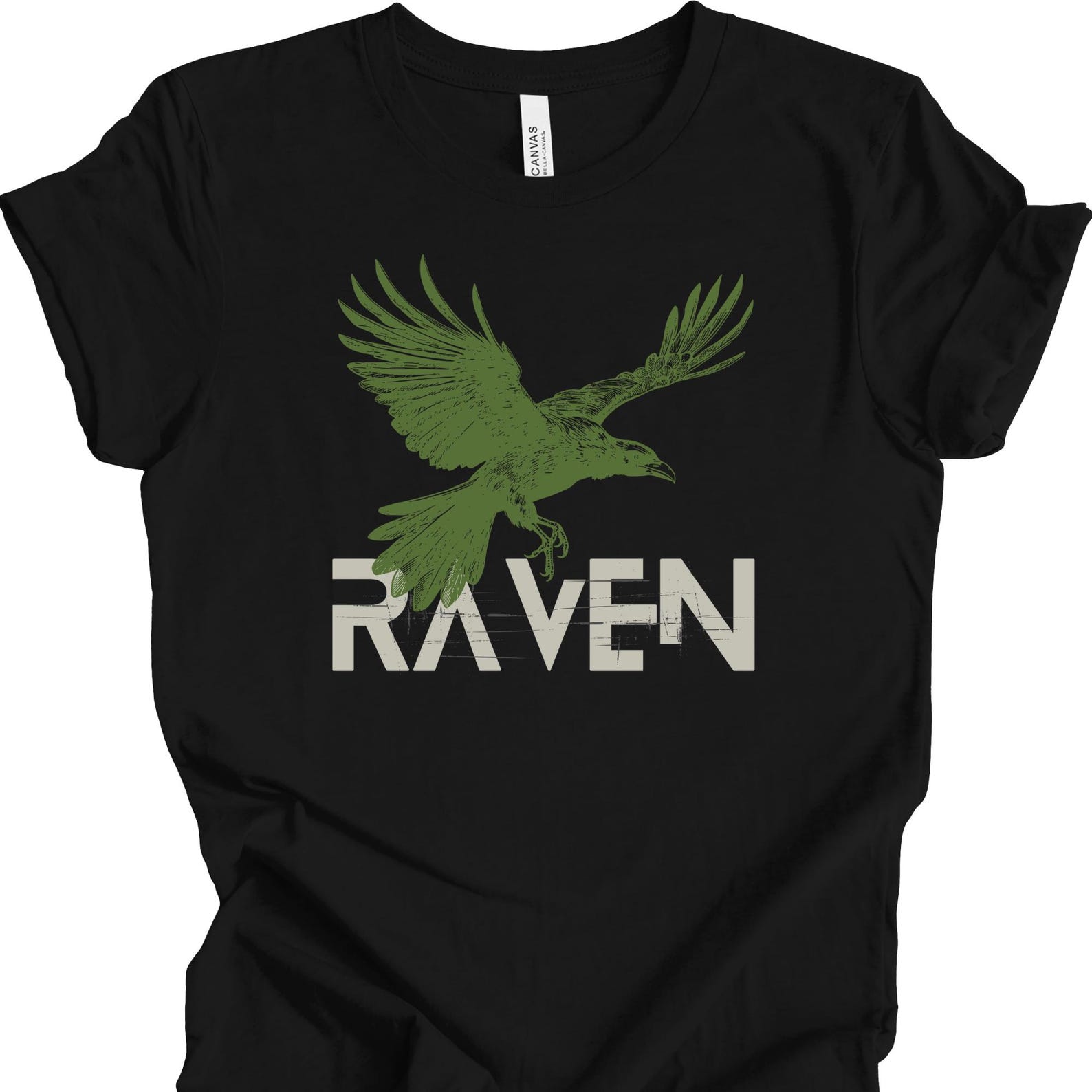 Gothic Raven T-shirt: Edgy Bird Graphic Tee - Etsy