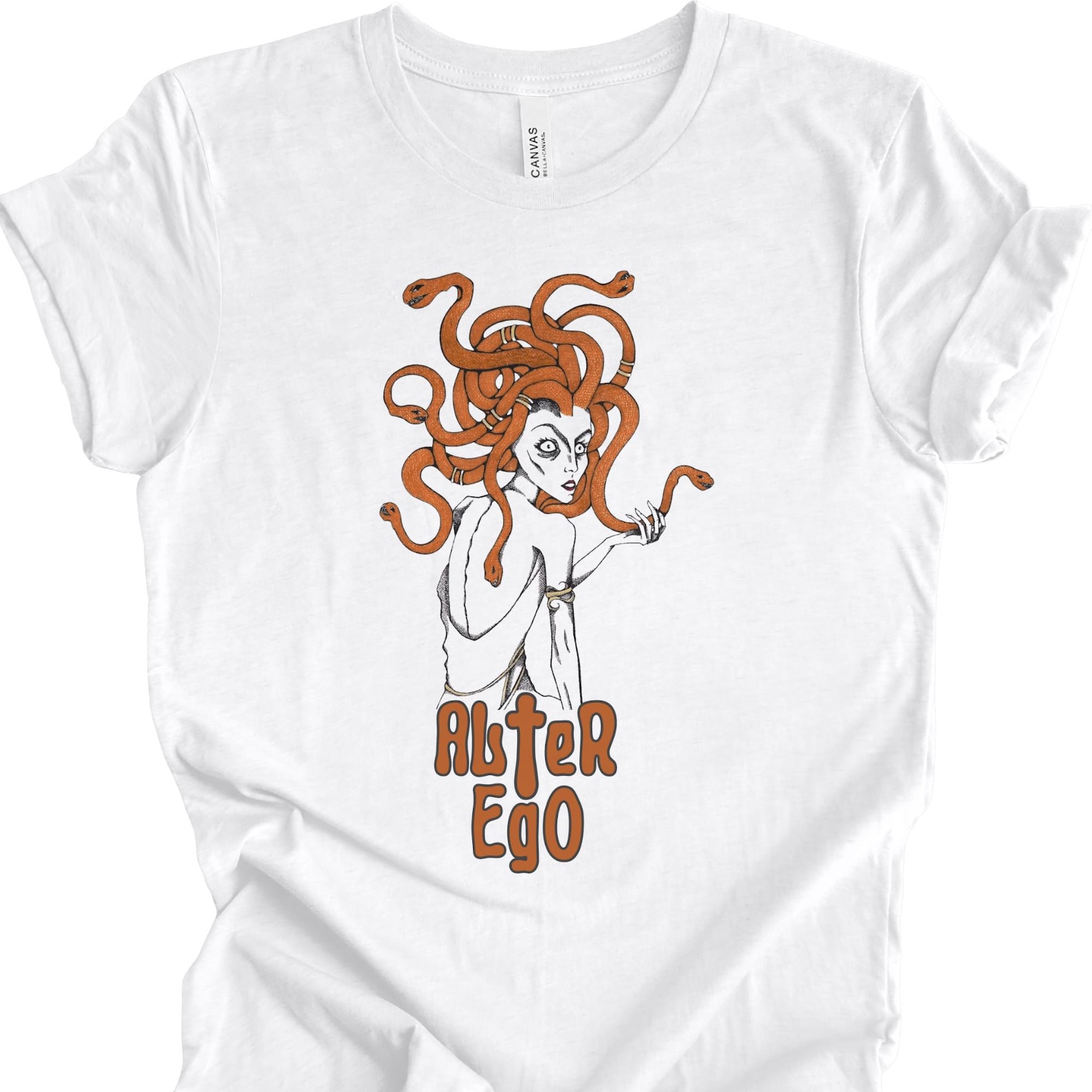 Medusa T-shirt, Greek Mythology Graphic Tee, Mythical Creature Shirt ...