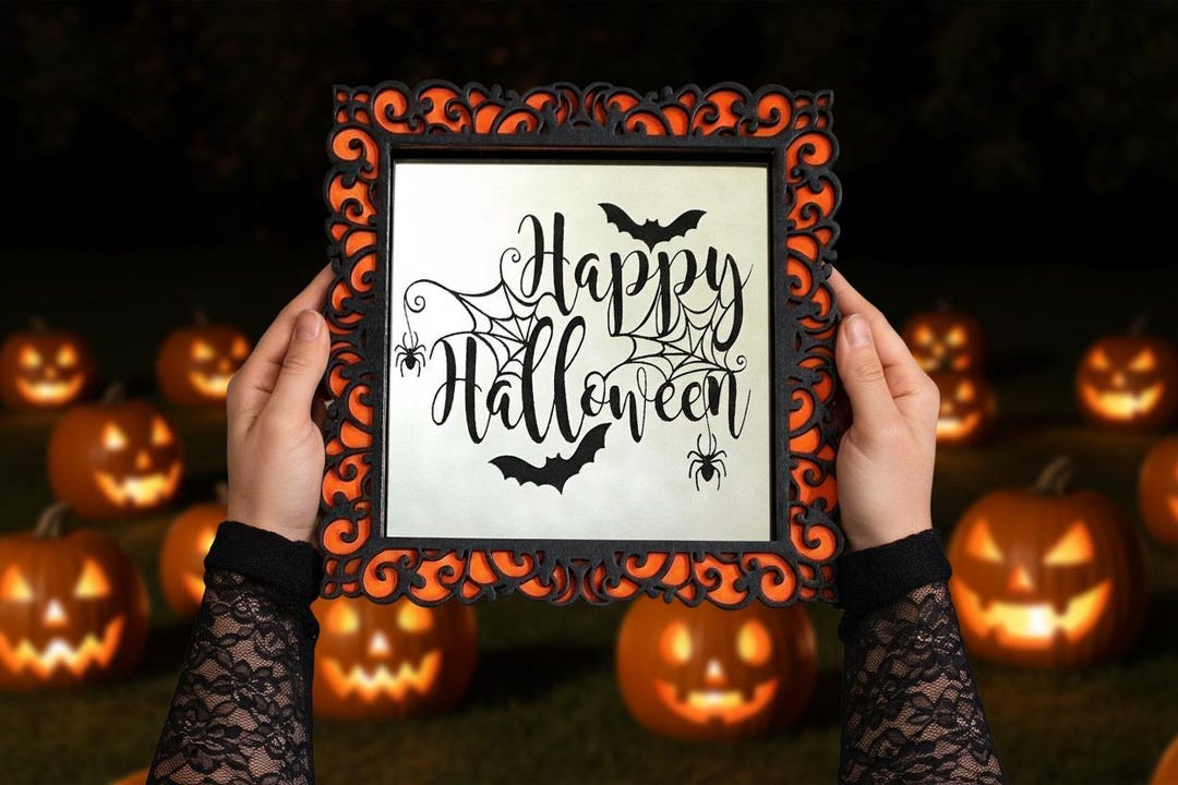 Happy Halloween Mirror, Horror Decor, Spooky Wall Art, Gothic Home ...