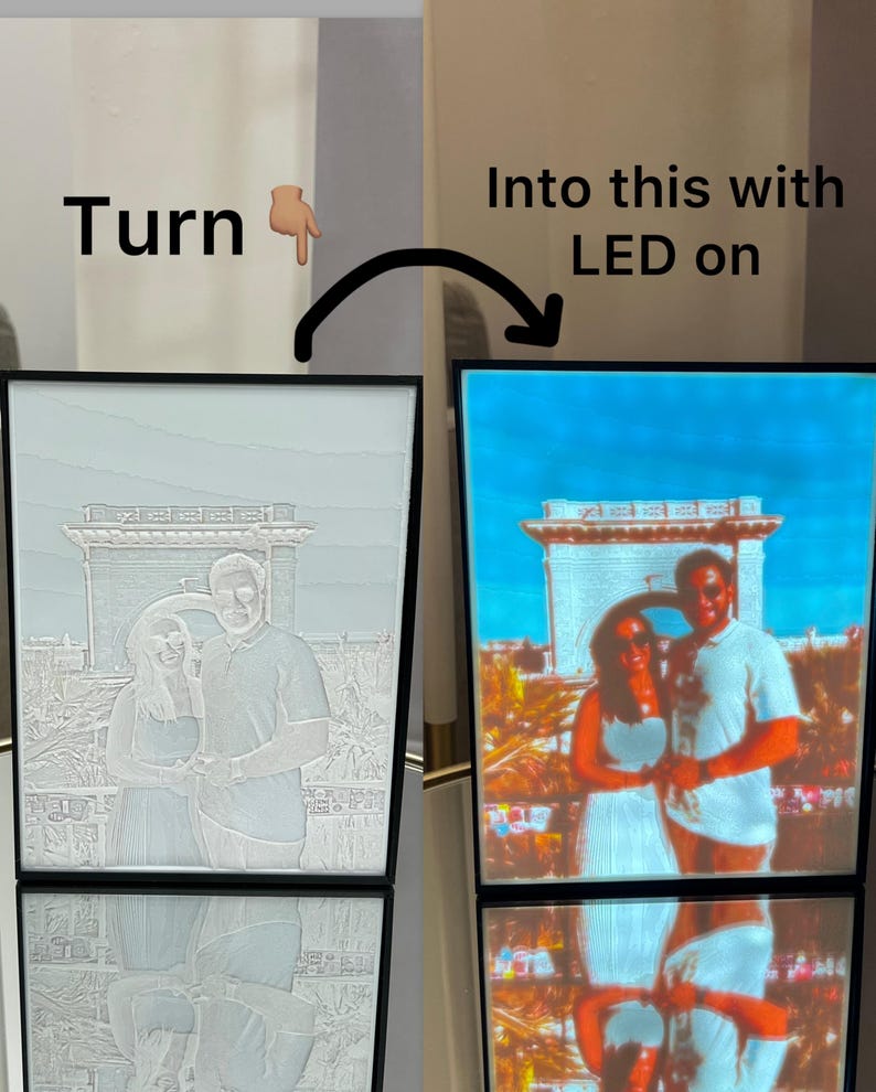 Custom 3D Printed Color Photo Frame Light Your Memories in Colorful ...