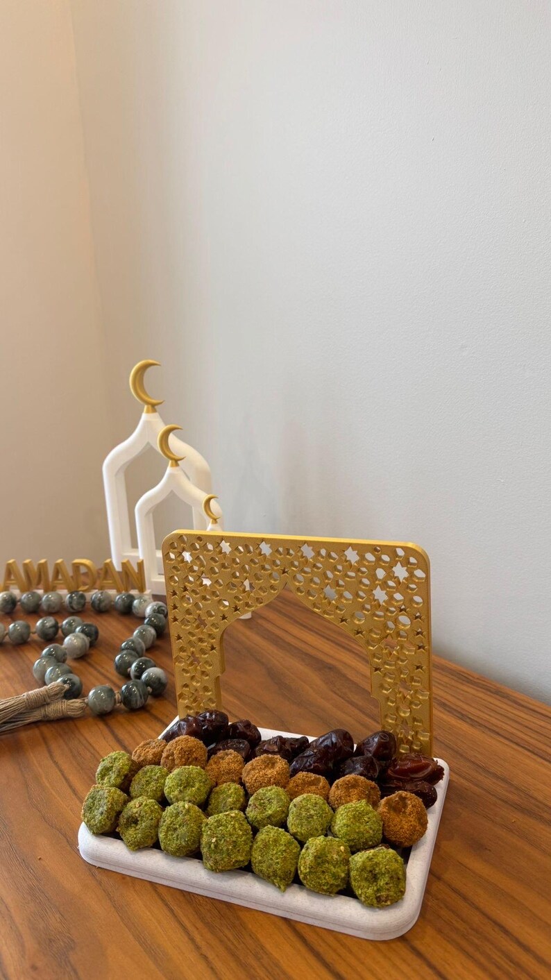 3D Printed Ramadan Serving Plate | Modern Iftar Table Decor - Etsy UK