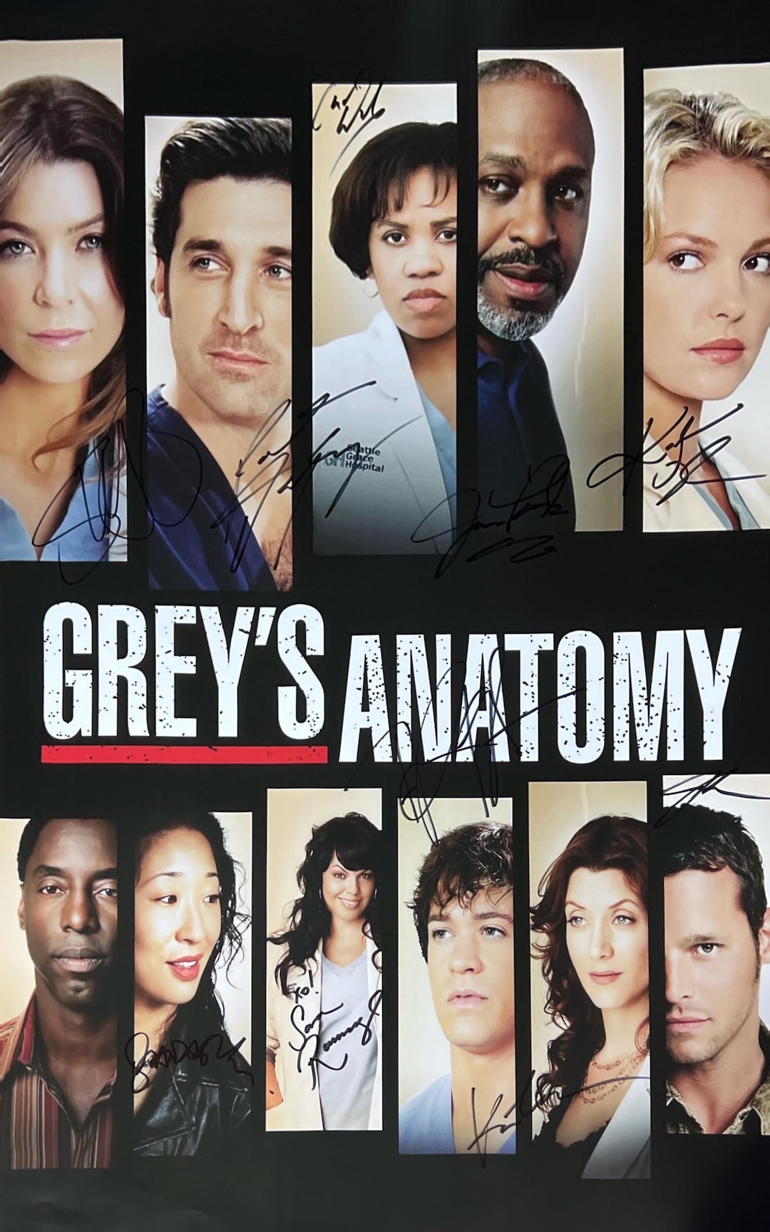 Autograph Signed Grey's Anatomy Poster COA - Etsy