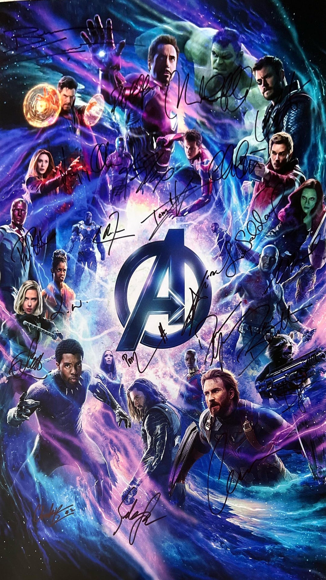 Autograph Signed Avengers: Endgame Poster COA - Etsy