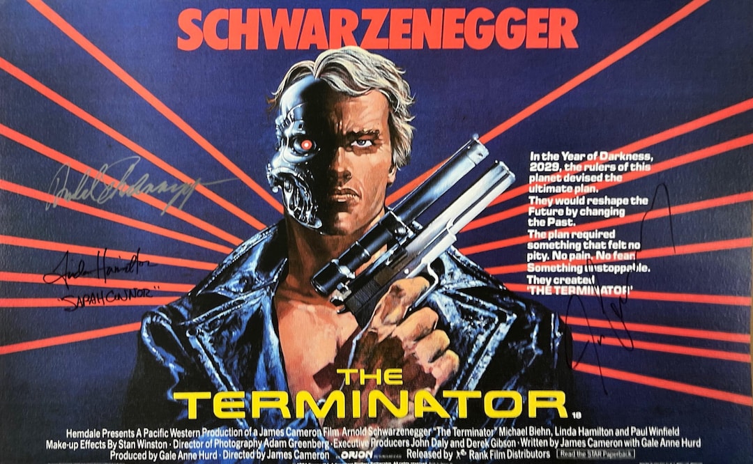 Autograph Signed Terminator Poster COA - Etsy