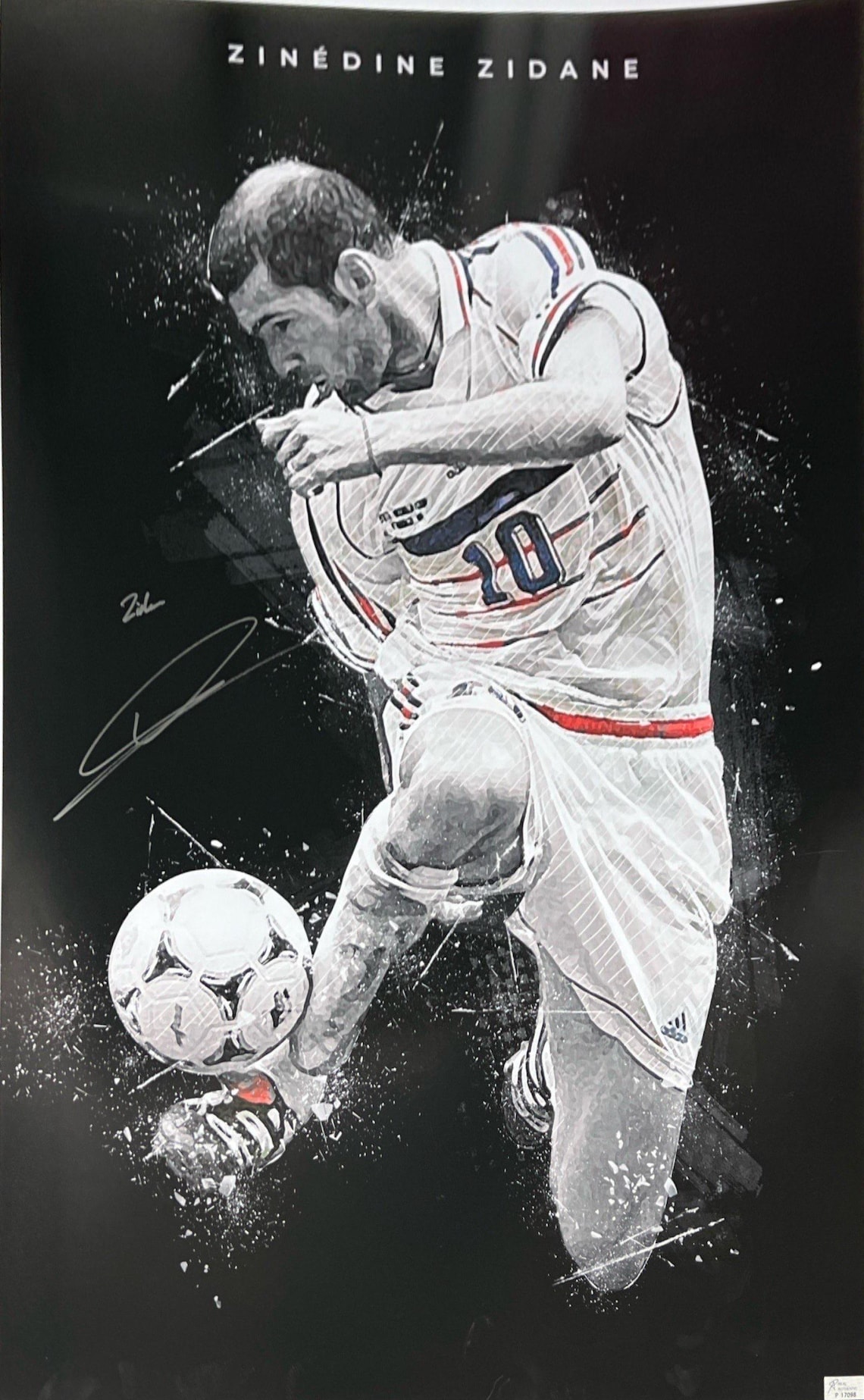 Autograph Signed Zinedine Zidane Poster COA - Etsy
