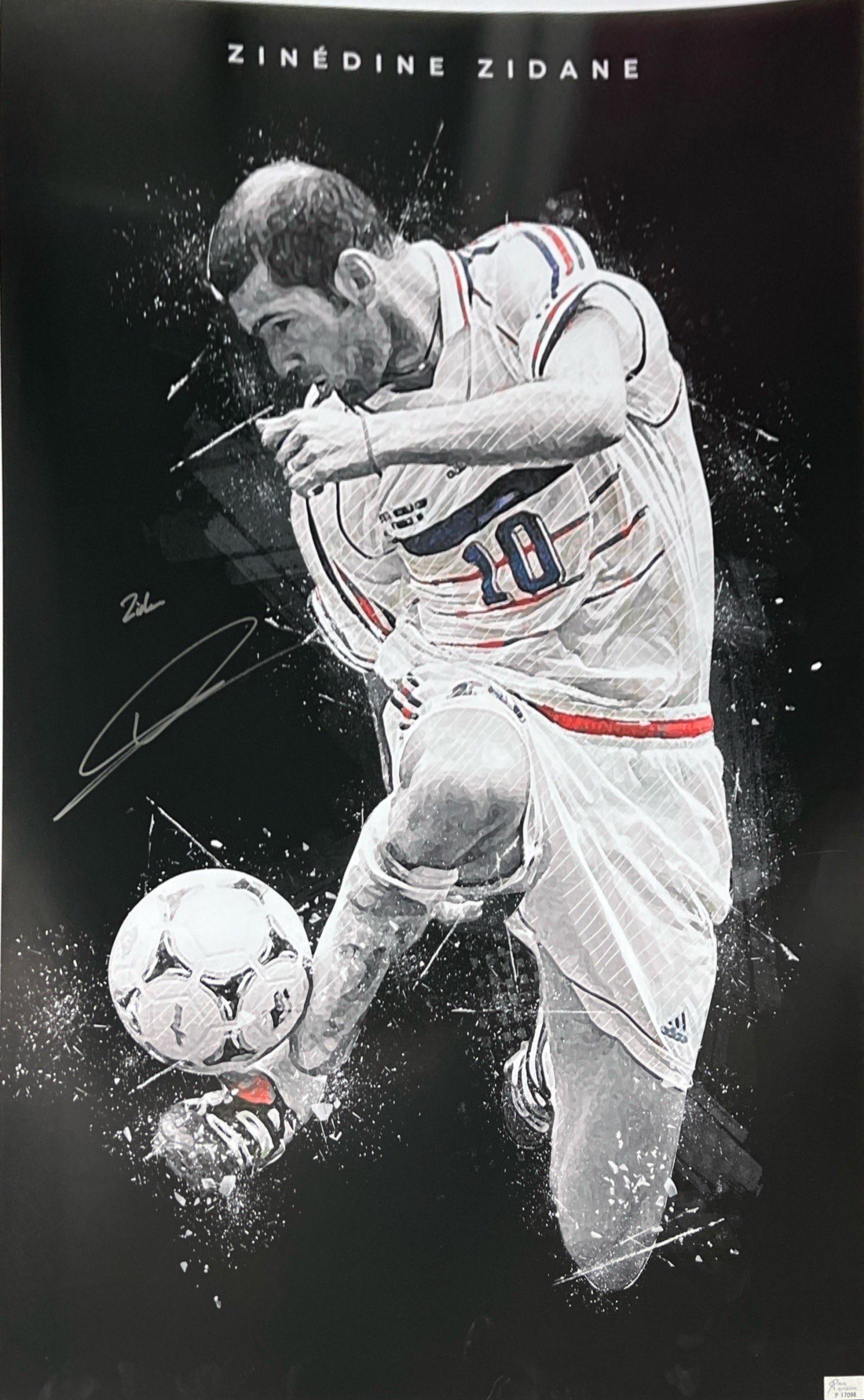 Autograph Signed Zinedine Zidane Poster COA - Etsy