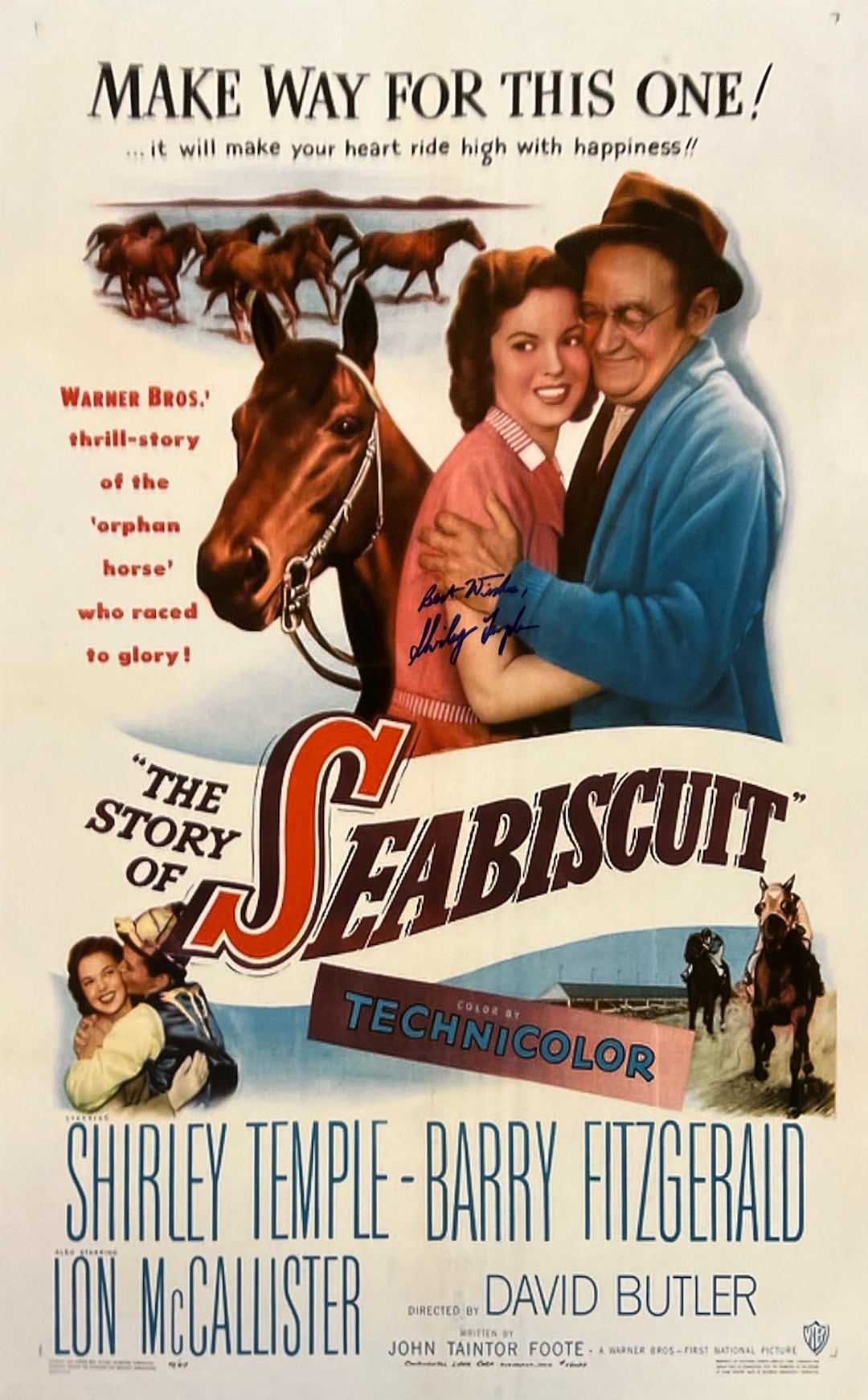 Autograph Signed Seabiscuit Poster COA - Etsy