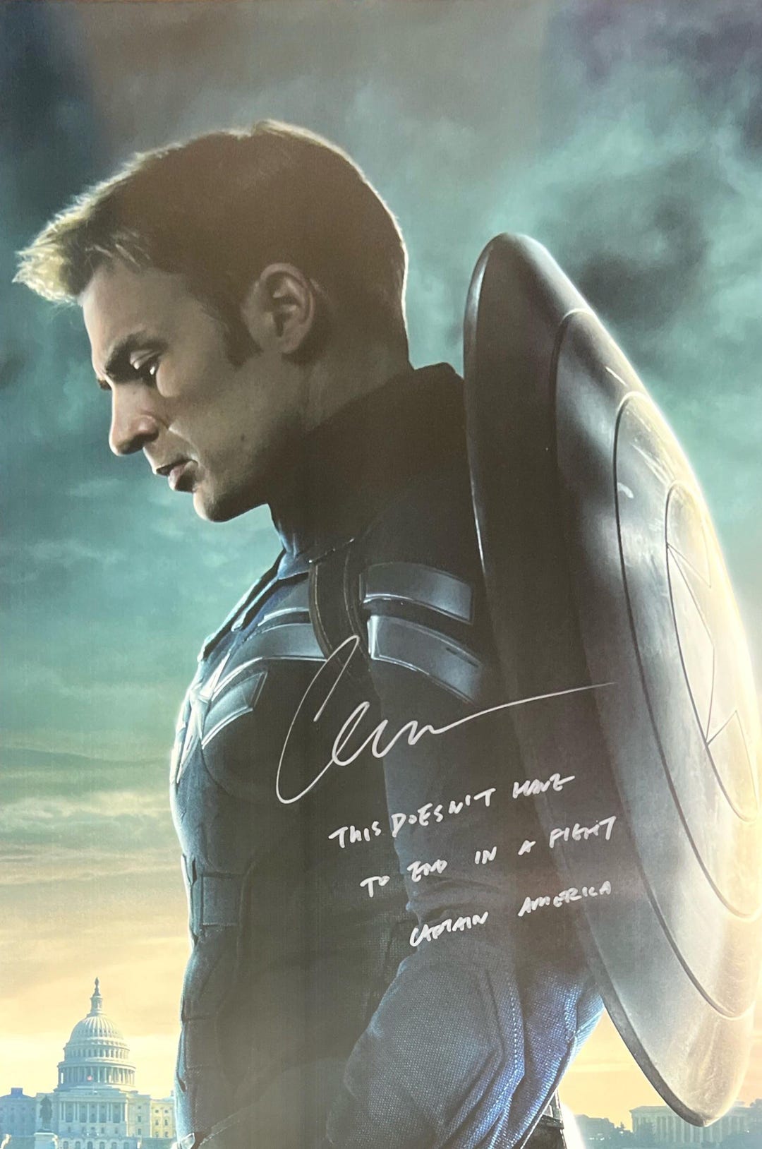 Autograph Signed Captain America Poster COA - Etsy