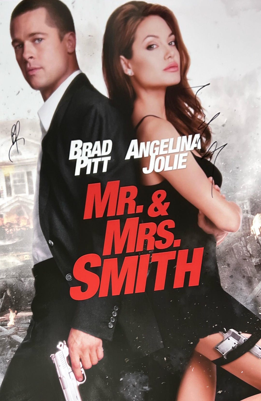 Autograph Signed Mr. & Mrs. Smith Poster Poster COA - Etsy