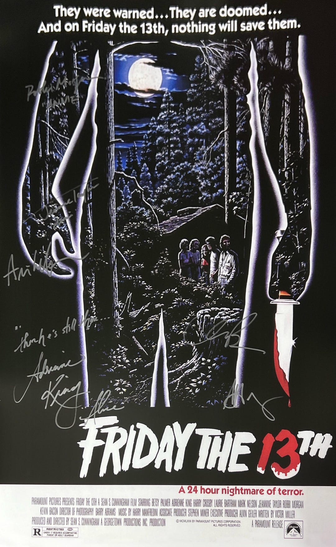 Autograph Signed Friday the 13th Poster COA - Etsy