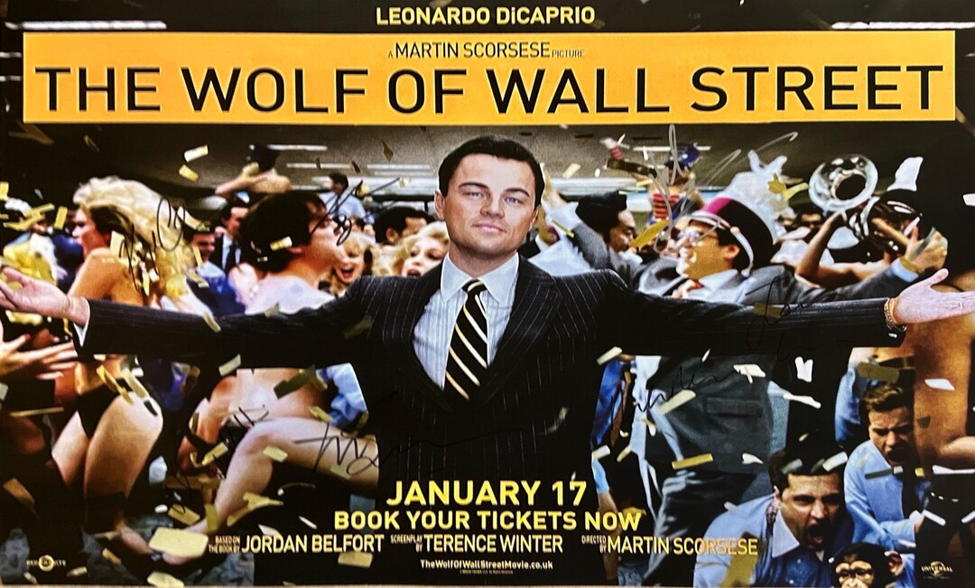 Autograph Signed Wolf of Wall Street Poster COA - Etsy