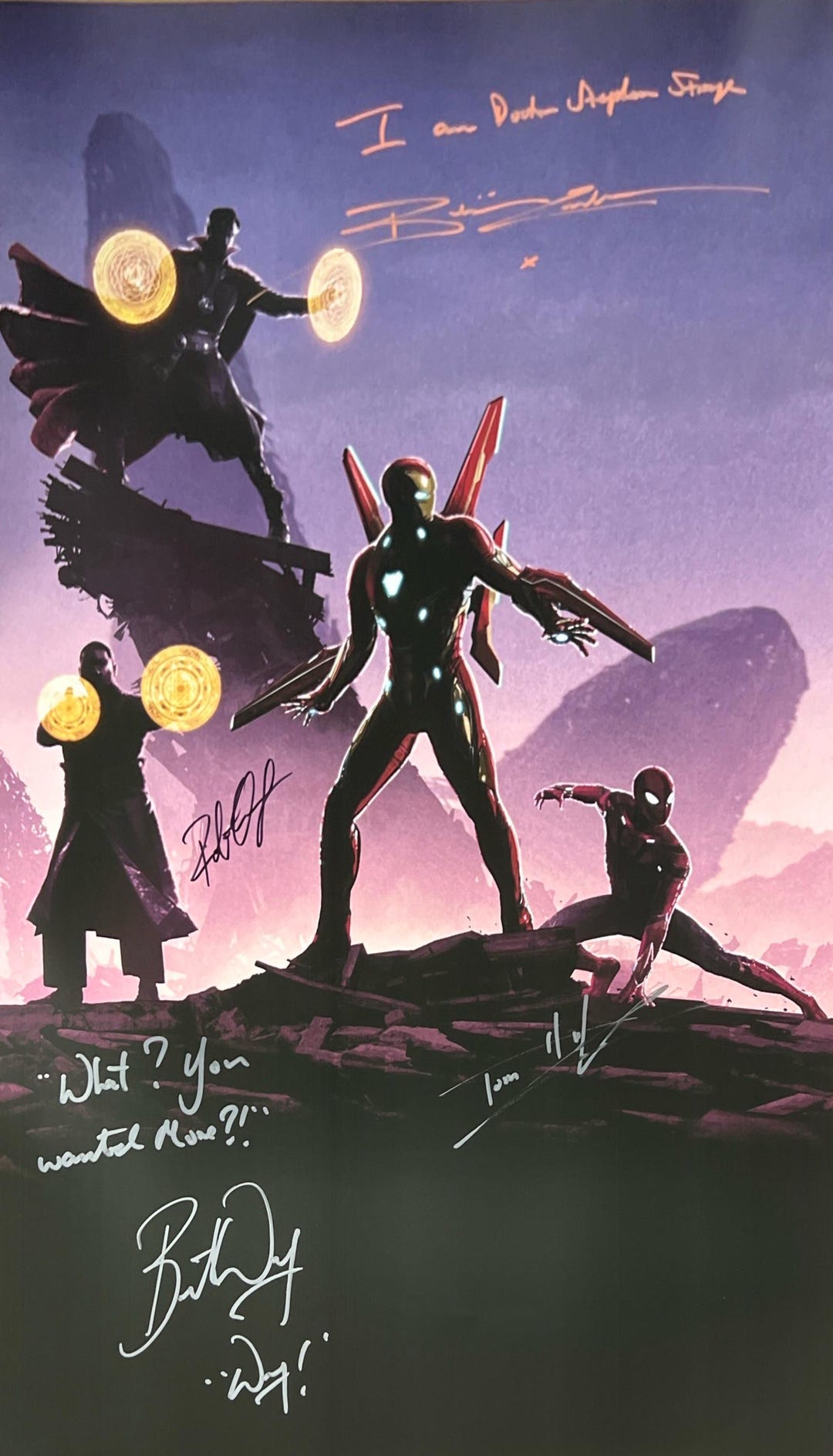 Autograph Signed Avengers Fanmade Poster COA - Etsy
