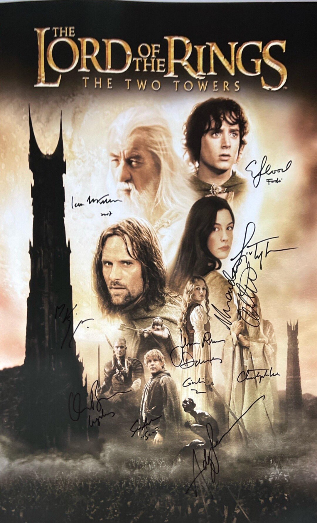 Autograph Signed Two Towers Poster COA - Etsy