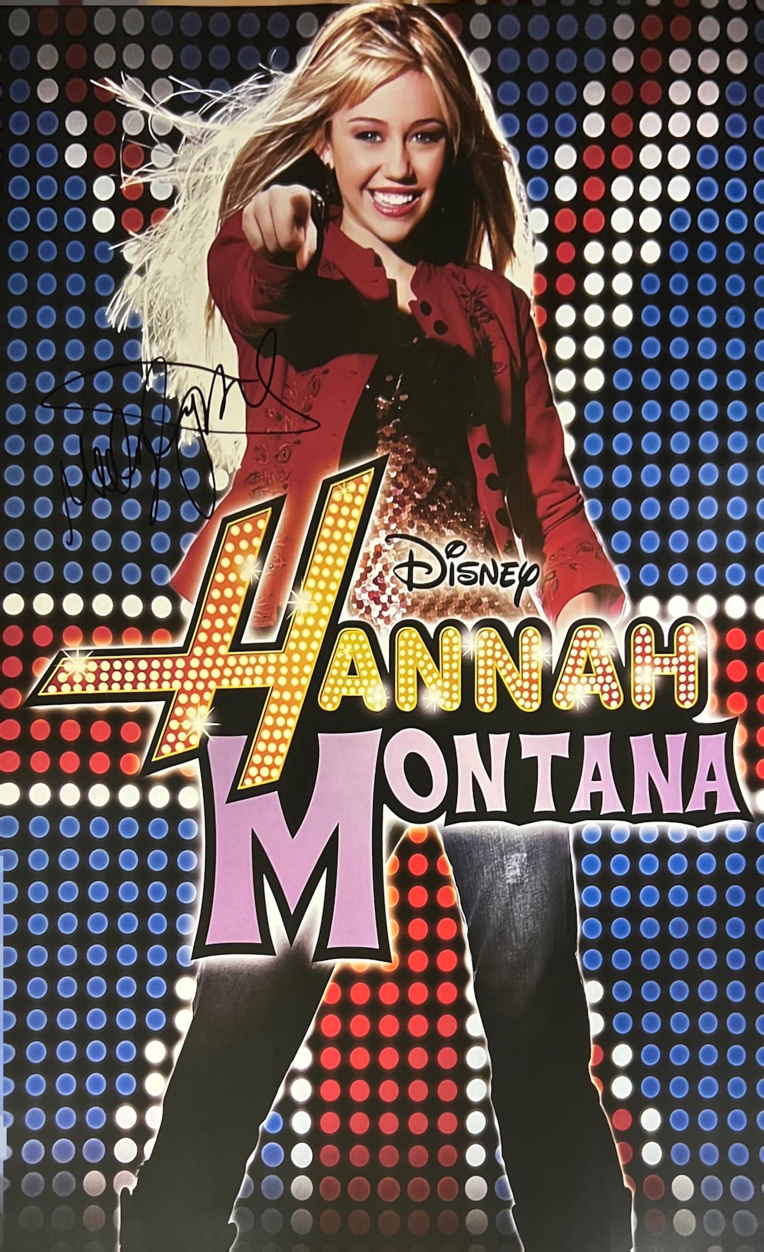 Autograph Signed Hannah Montana Poster COA - Etsy