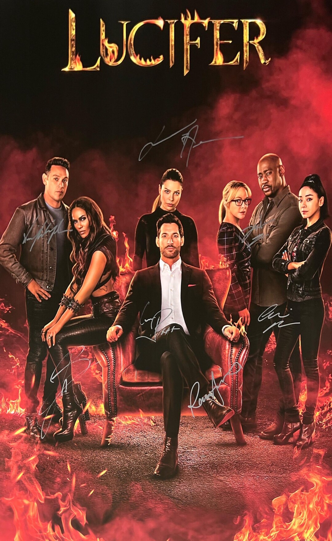 Autograph Signed Lucifer Poster COA - Etsy