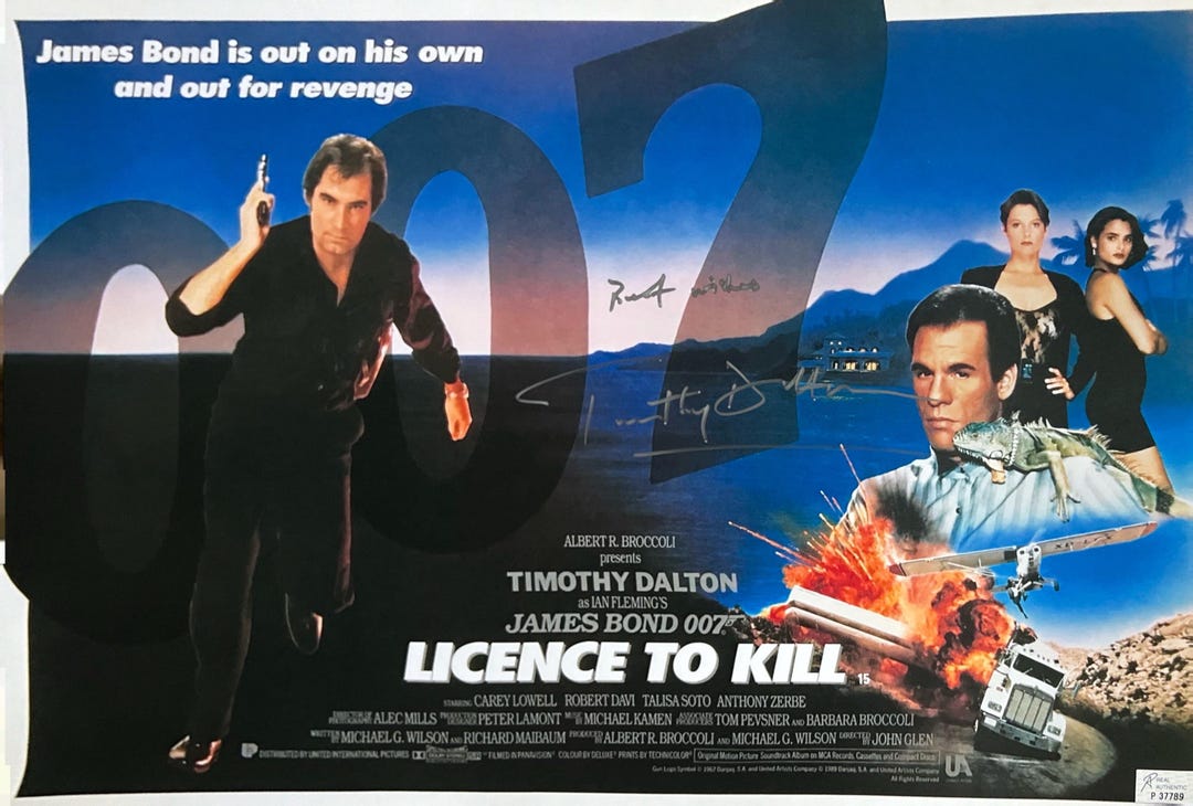 Autograph Signed Licence to Kill Poster - Etsy