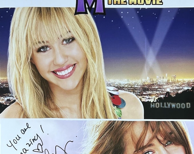 Autograph Signed Hannah Montana Poster COA - Etsy