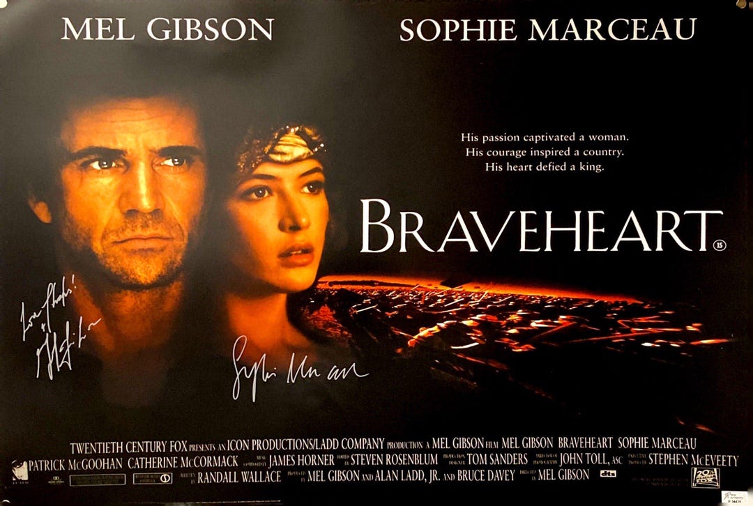 Autograph Signed Braveheart Poster COA - Etsy