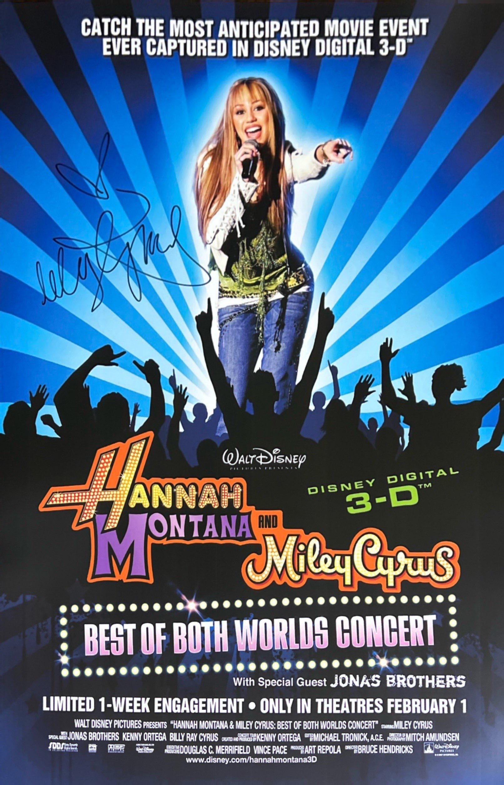 Autograph Signed Hannah Montana Poster COA - Etsy