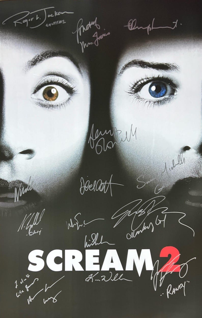 Autograph Signed Scream 2 Poster COA - Etsy