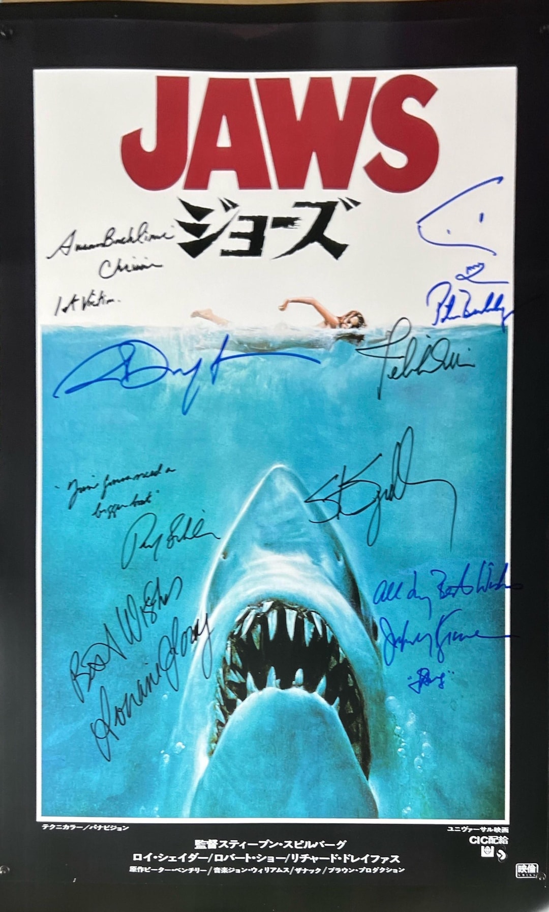 Autograph Signed Jaws Poster Steven Spielberg COA - Etsy