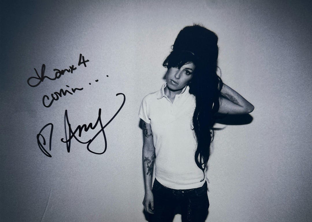 Autograph COA Signed Amy Winehouse Photo - Etsy