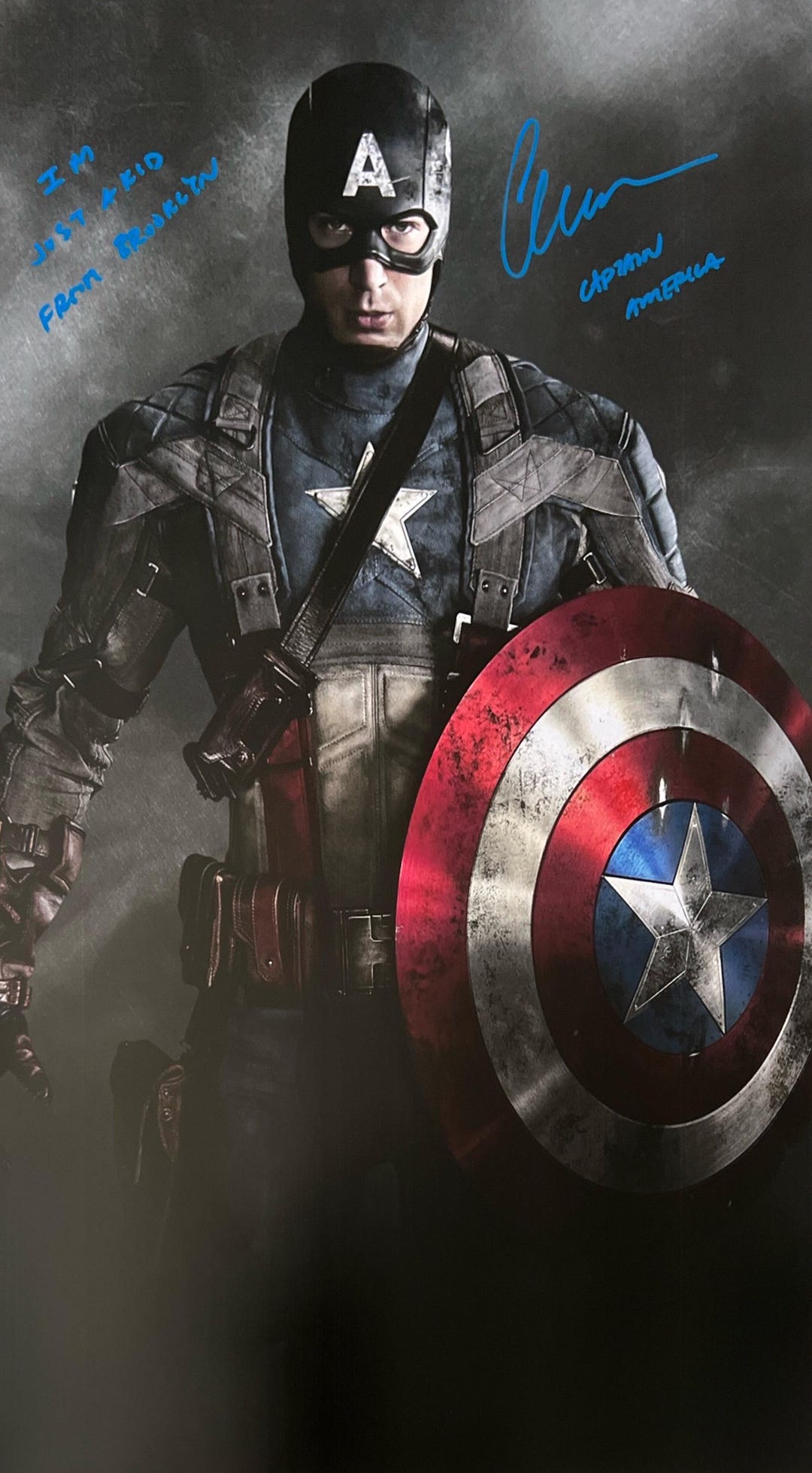 Autograph Signed Captain America Poster COA - Etsy