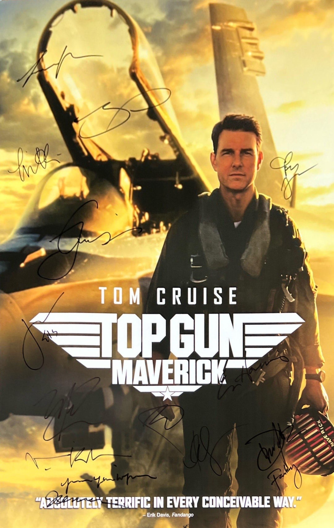 Autograph Signed Top Gun: Maverick Poster COA - Etsy