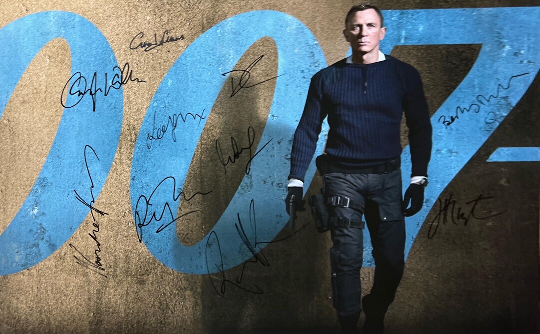 Autograph Signed 007 No Time to Die Poster COA - Etsy
